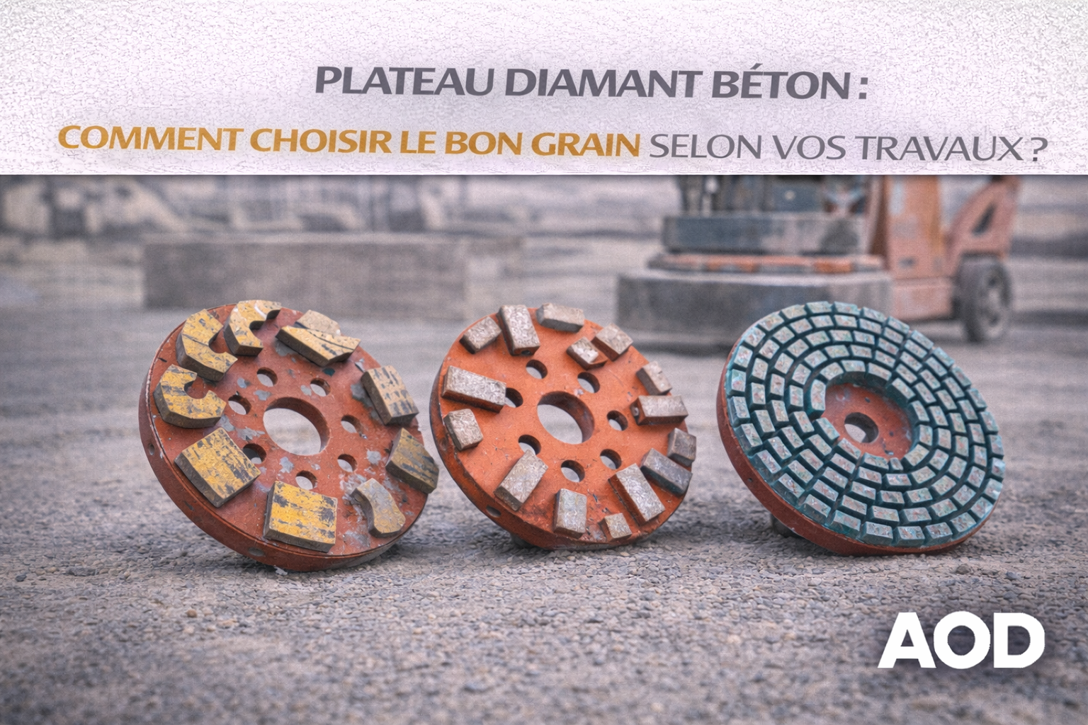 Plateau diamant béton : comment choisir le bon grain ? | AOD